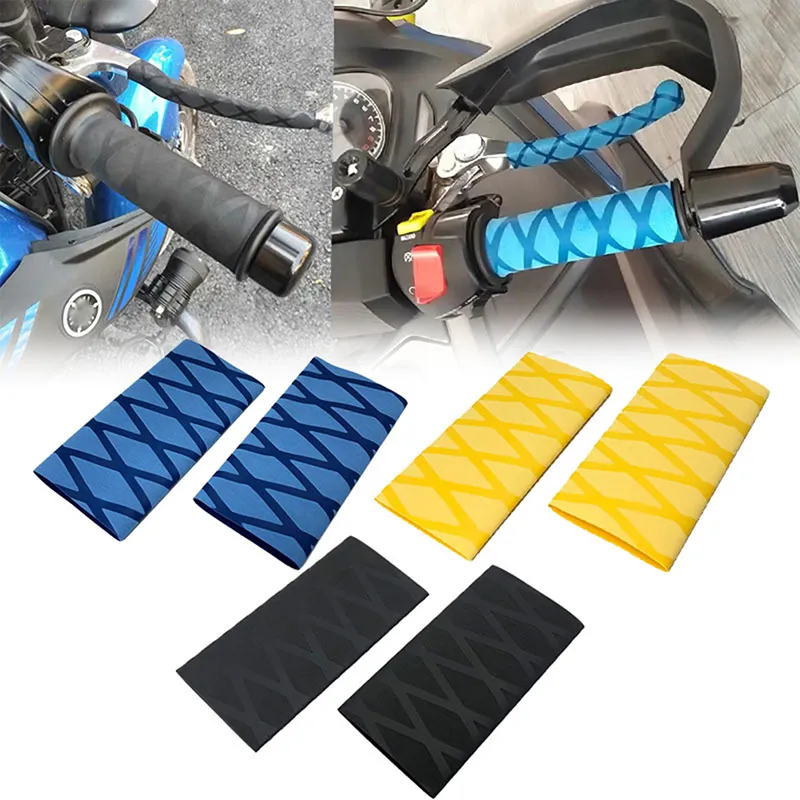 5x6.5cm Non-Slip Rubber Motorcycle Handlebar Grips, Universal Heat ...