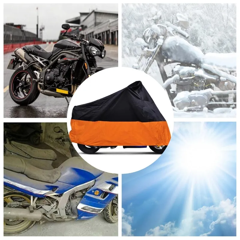 Waterproof Motorcycle Cover 180T - All-Weather Motorbike Protector with ...