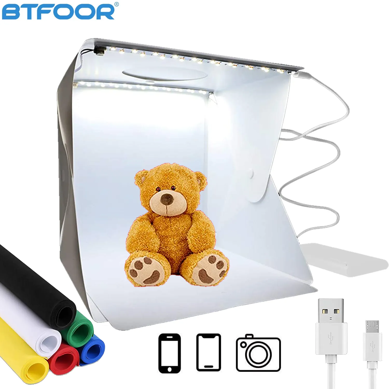 DHgate.com:16x16" Portable Foldable Photo Studio Box w/LEDs - Mini ...