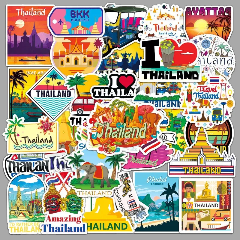 Thailand Landscape Stickers - 10/Waterproof Decals for Laptop, Suitcase ...
