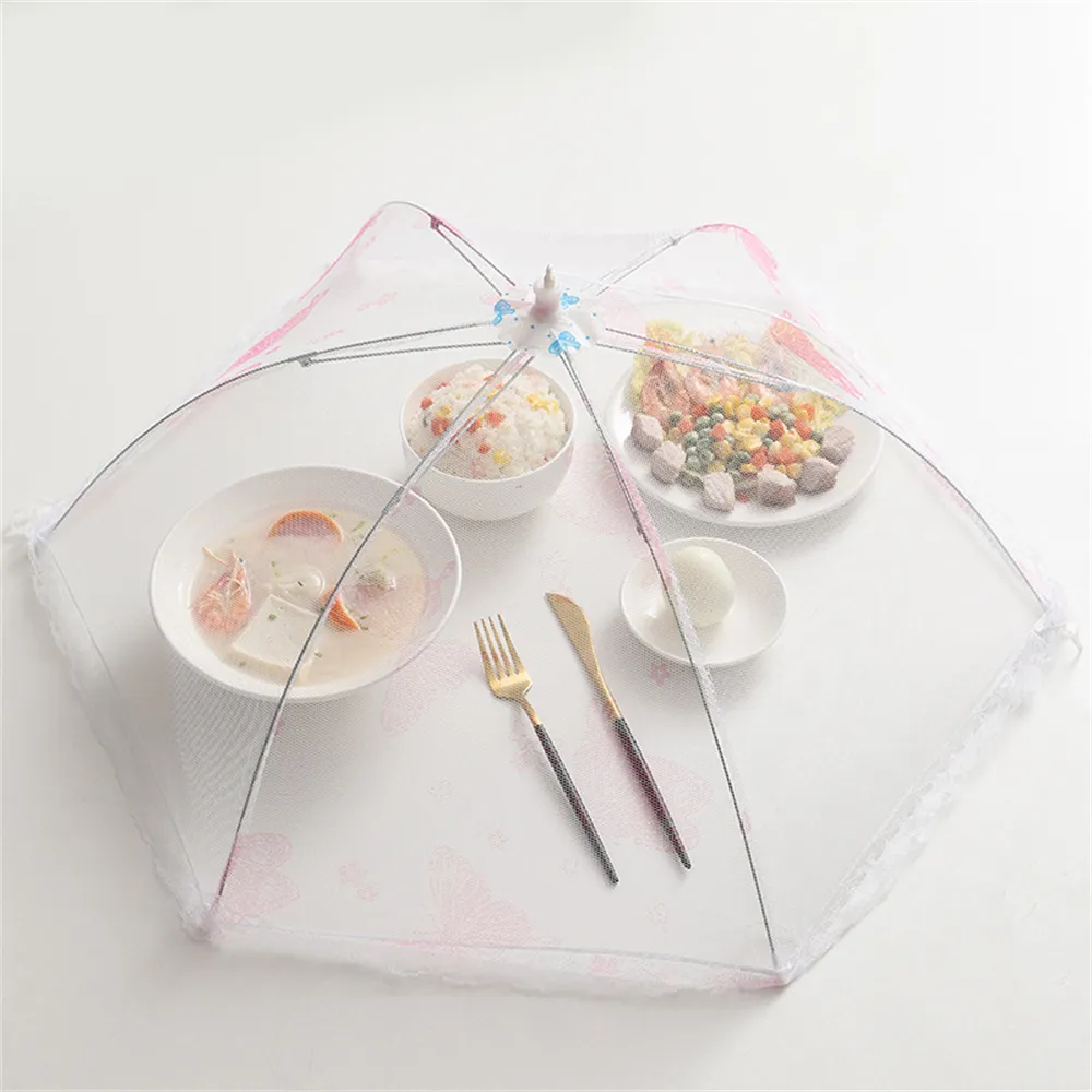 Foldable Umbrella Food Covers: Large Mesh Food Cover, Anti Fly Mosquito ...