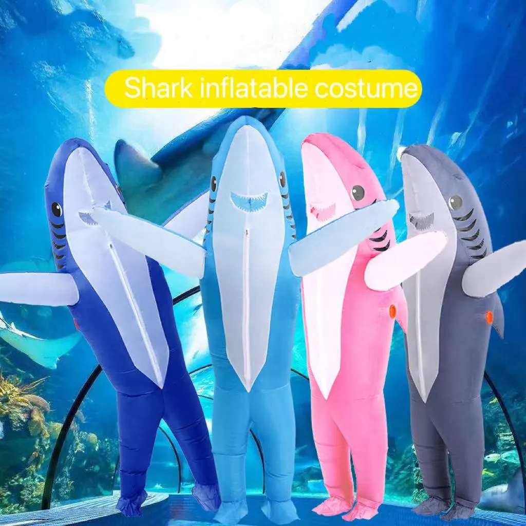 Inflatable Costume: Funny Shark Cosplay Suit For Adults & Kids ...