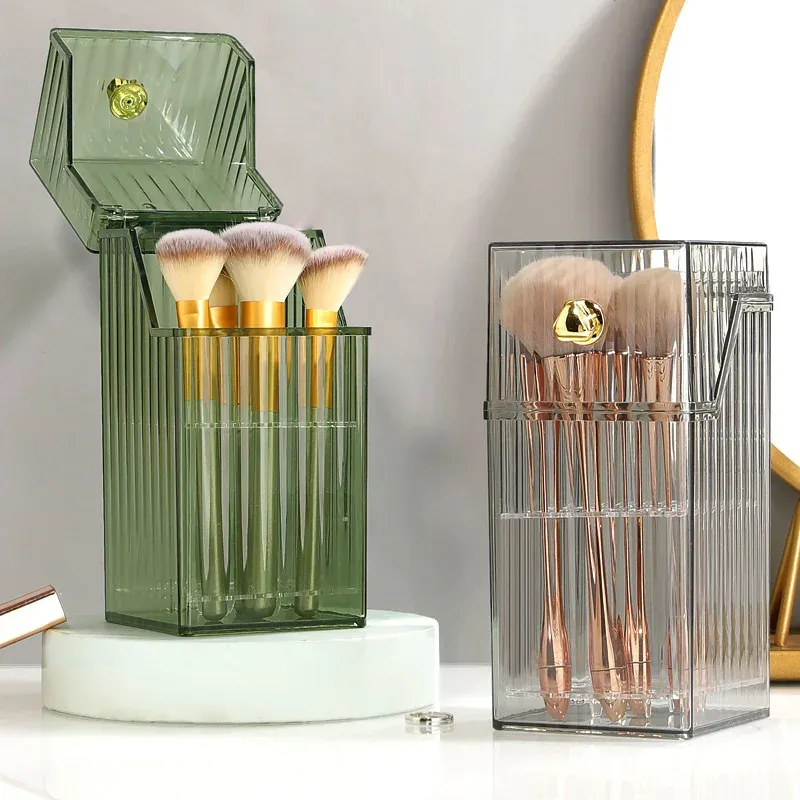 Makeup Organizer Box Cosmetic Makeup Storage Box with Lid for Brushes ...