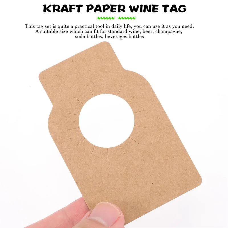 DHgate.com:Custom Kraft Paper Bottle Hang Tags for Wine, Beer, and Soda ...