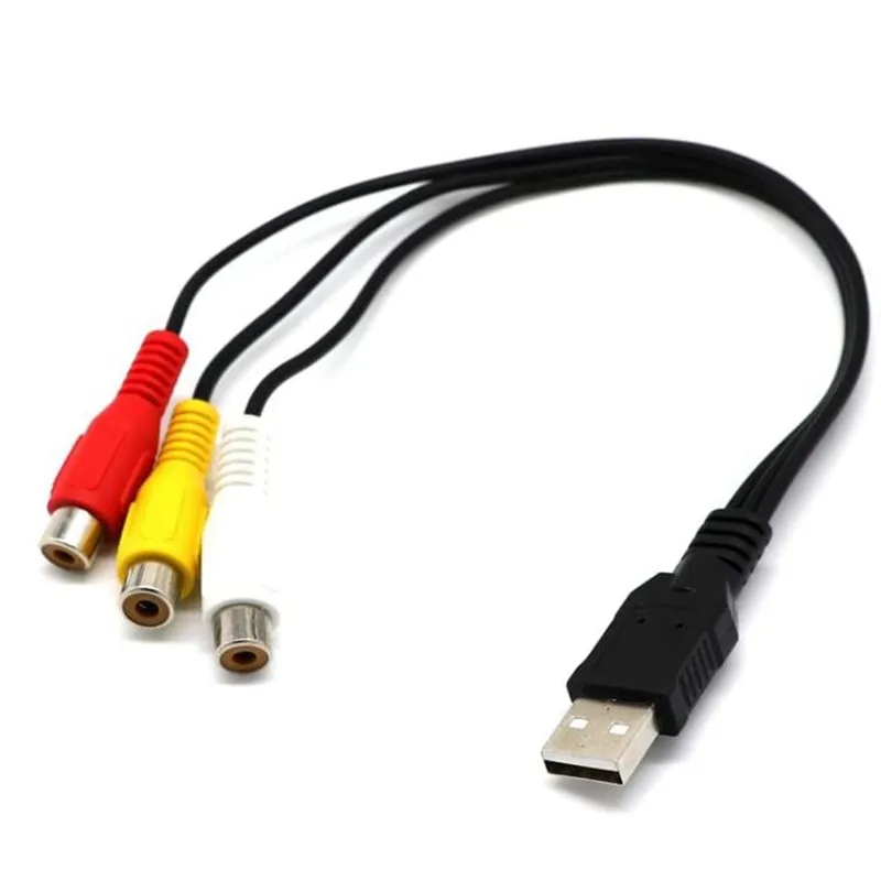 DHgate.com:USB to 3RCA Cable USB Female to 3 RCA Rgb Video AV Composite ...