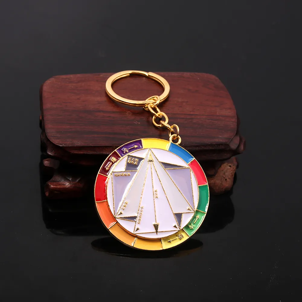 Color Wheel Rotatable Rainbow Globe Keychain With Cool And Warm Tones ...