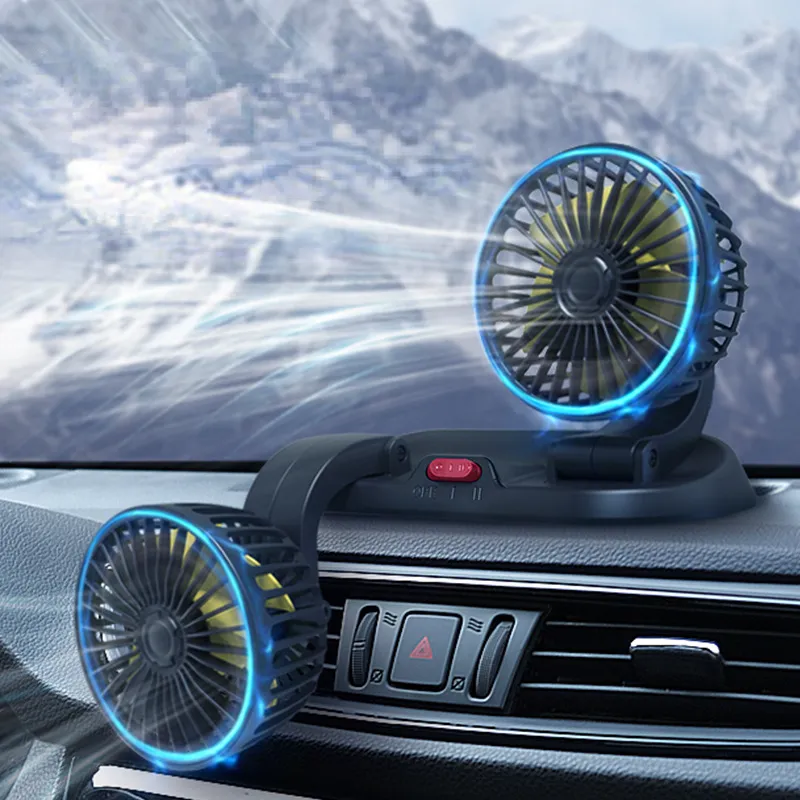 Vehicle-mounted Fan 12V 24V Electric Double-head Cooling Fan for Trucks ...