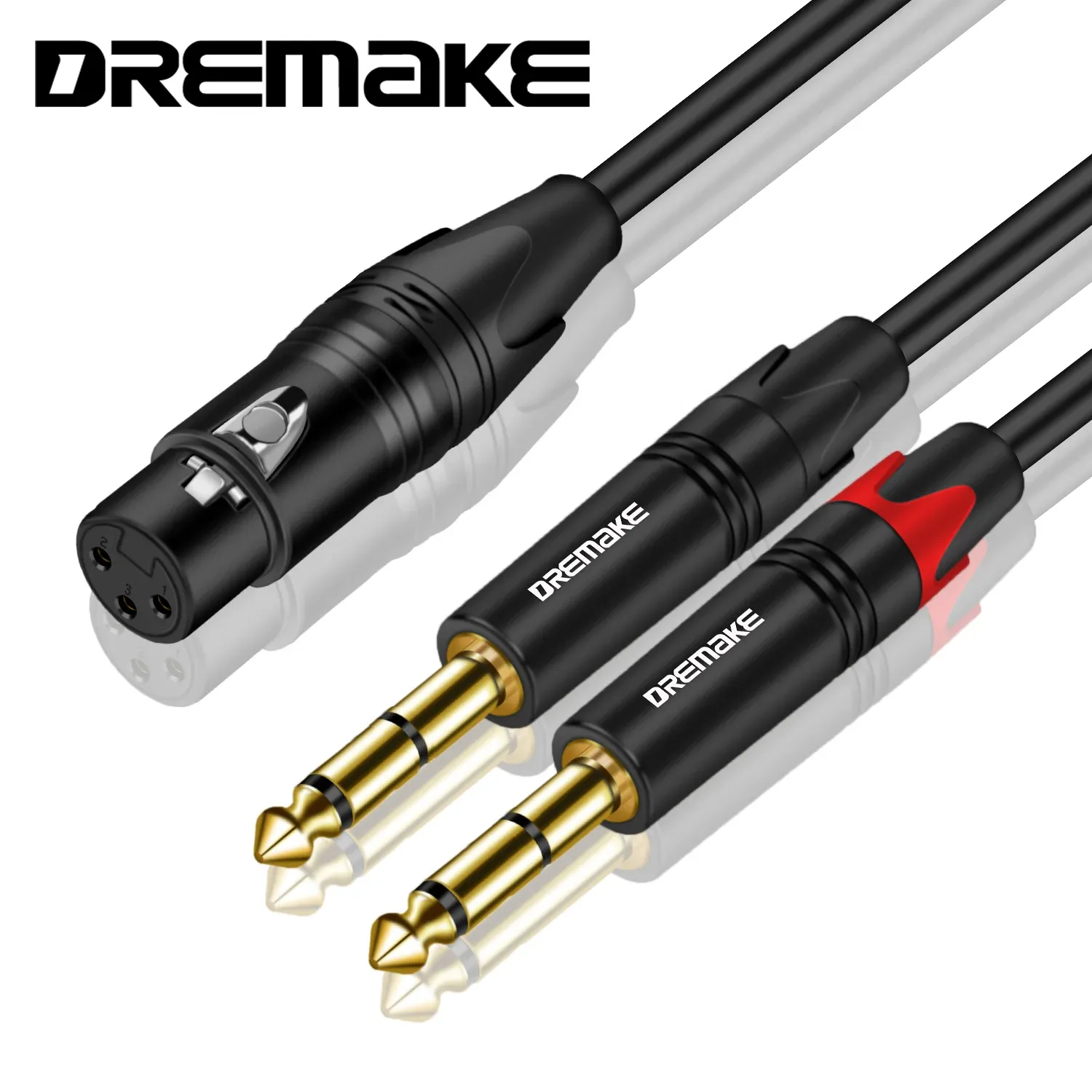 DHgate.com:Pro Dual 6.35mm TRS to XLR Female Microphone Cable, 2-Pack 1 ...