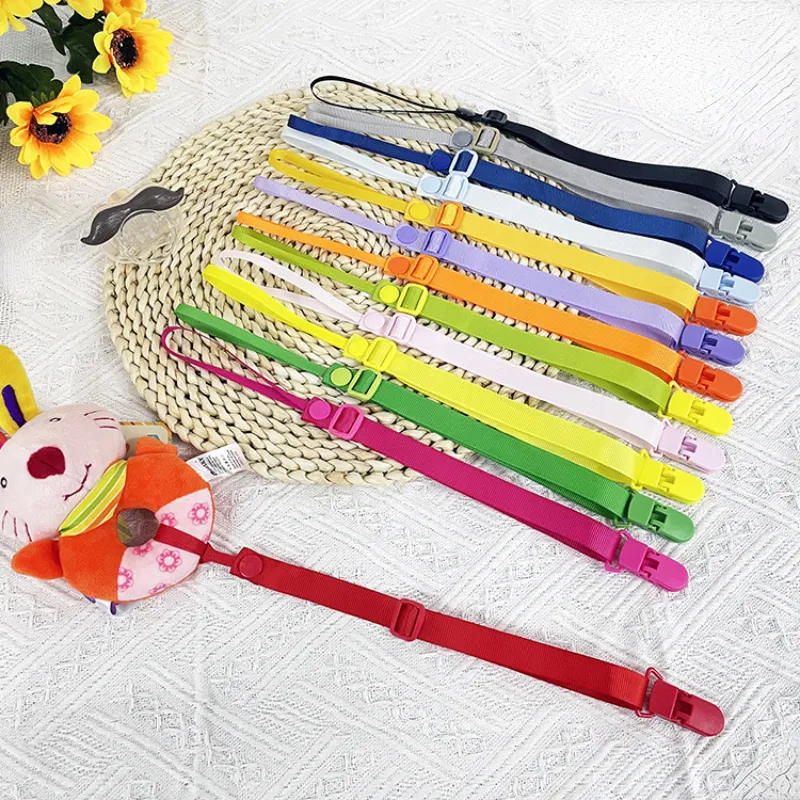 Baby Pacifier Chain Adjustable Plastic Clip Teething Toy Holder Infant ...
