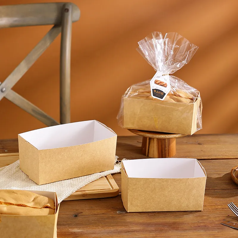 Kraft Paper Burger Sandwich Boxes - 50 Eco-Friendly To-Go Containers ...