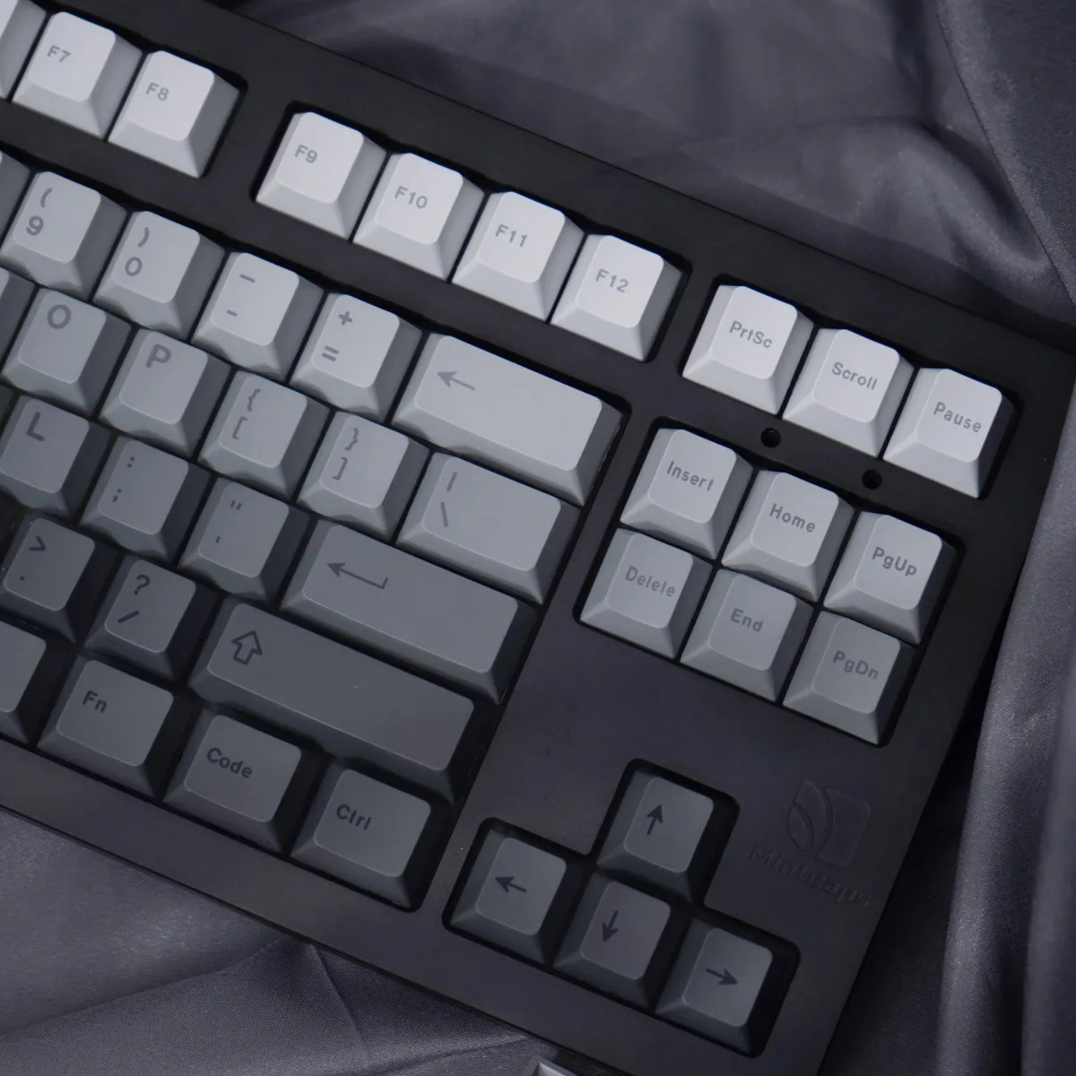 125 Keys Cherry Profile Gray Gradient PBT Keycaps, Top/Side Engraved ...