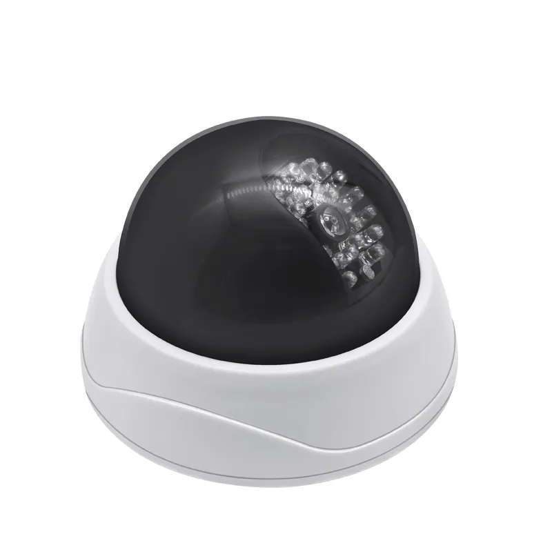 Fake Dummy CCTV Camera White Dome Camera IR Red Leds Power Via 2AA ...