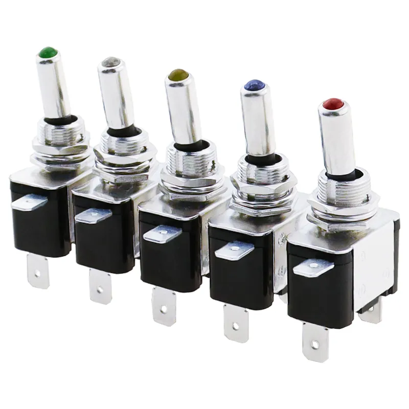 20 Clear Mini Lights White Wire 12V 20A Illuminated LED Toggle Switch ...