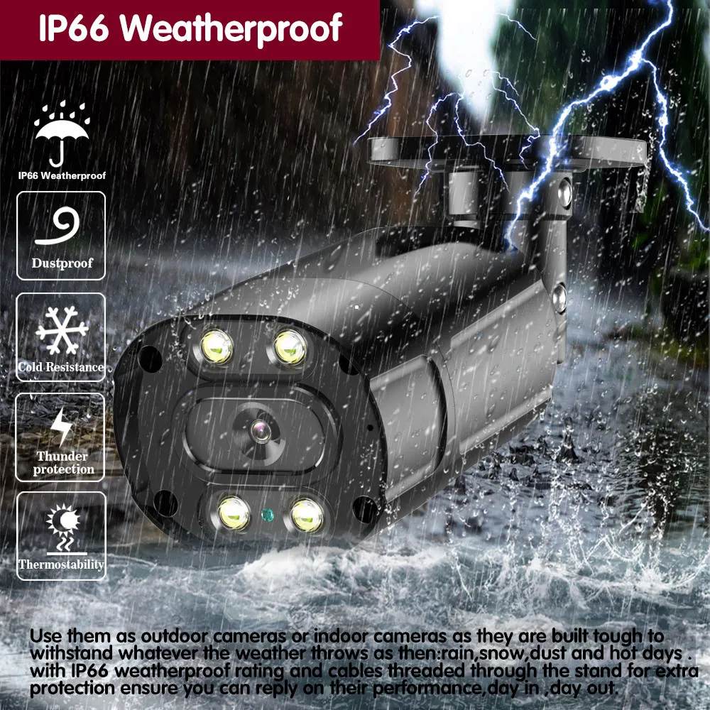 4K 8MP Security Camera System, 8-Channel NVR with 4 Bullet Cameras ...