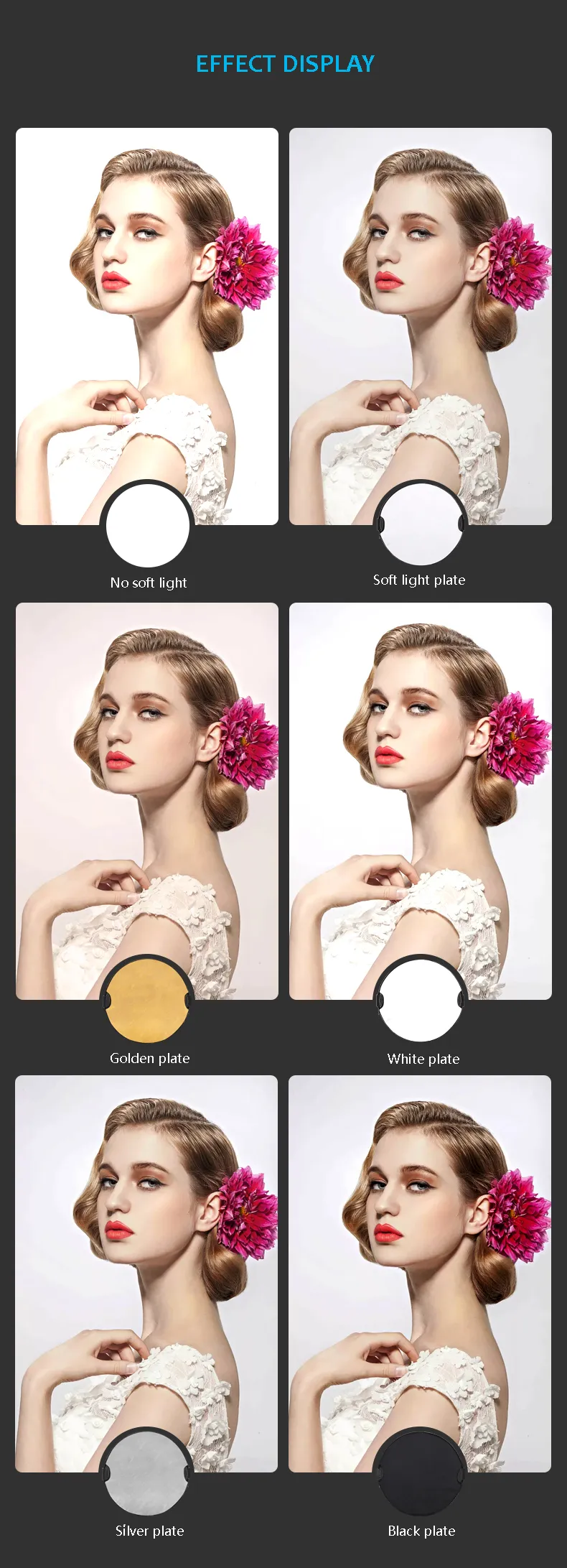 Photographic Reflector Two-in-One Folding Portable Small Mini-Portrait ...