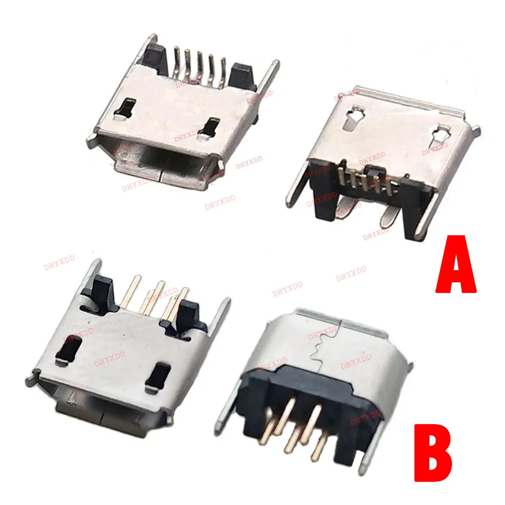 2-Micro Mini USB Jack Socket Charging Port Dock 5P Connector ...