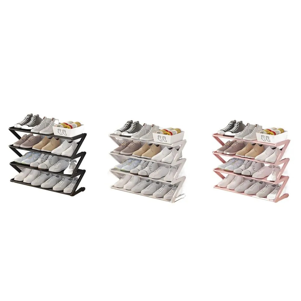 Wall Shoe Storage Z Shaped Plastic Shoe Rack For Bedroom, Doorway Shoe ...