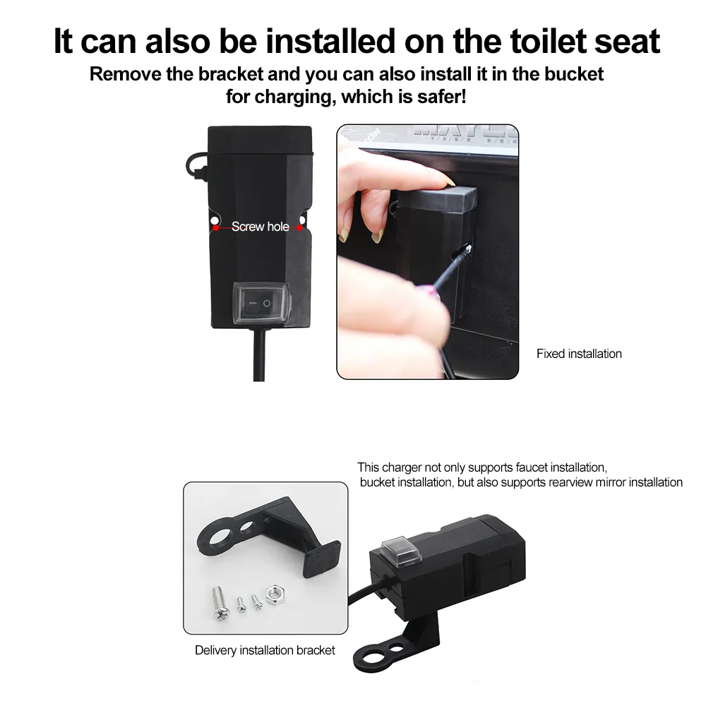 DHgate.com:IP66 Waterproof USB Motorcycle Charger, Fast Charging Dual ...