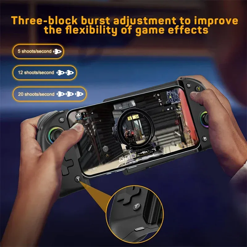 DHgate.com:LinYuvo KW03 Telescopic Phone Game Controller: 7-Color Turbo, Gyro, Vibration for ...