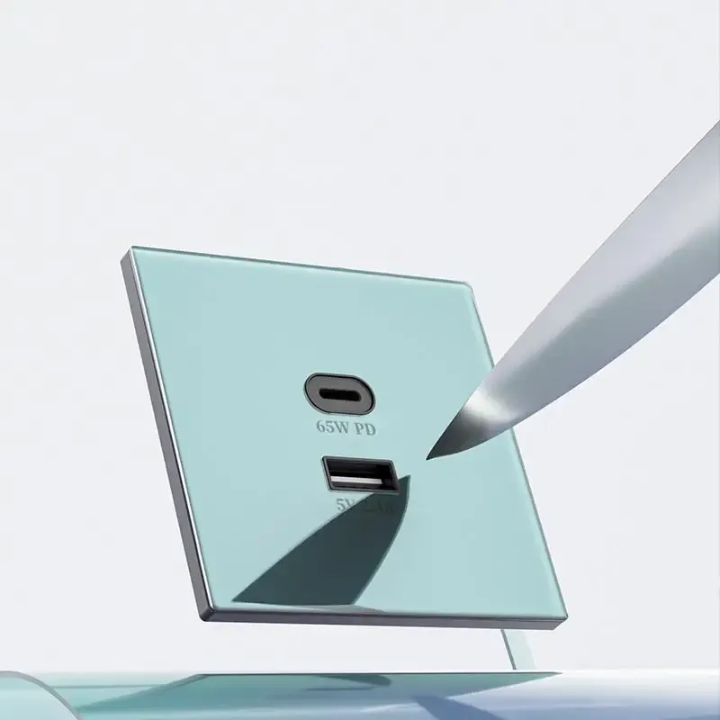 Universal 2 Port 30W 65W USB Type-C Fast Charging Wall Socket for UK ...