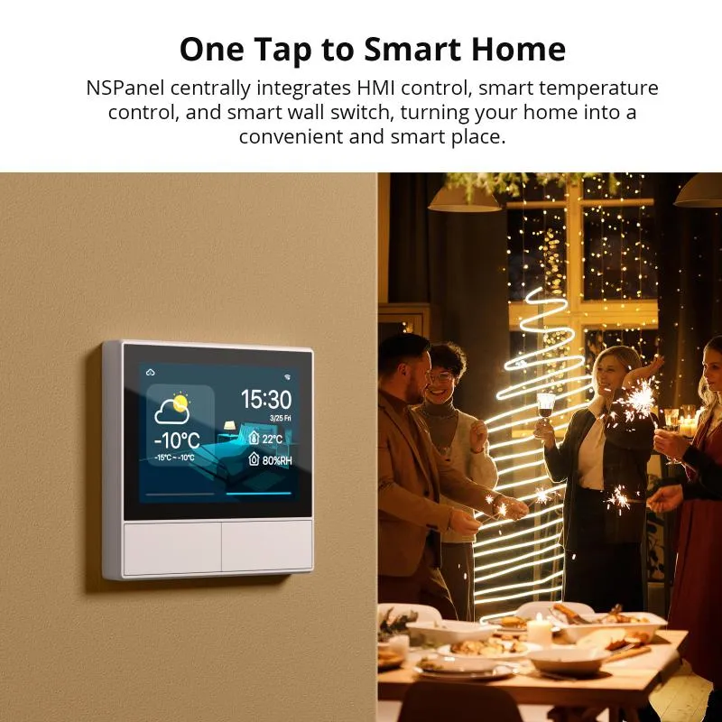 DHgate.com:2024SONOFF NS Panel White Smart Scene Wall Switch EU/US WiFi ...