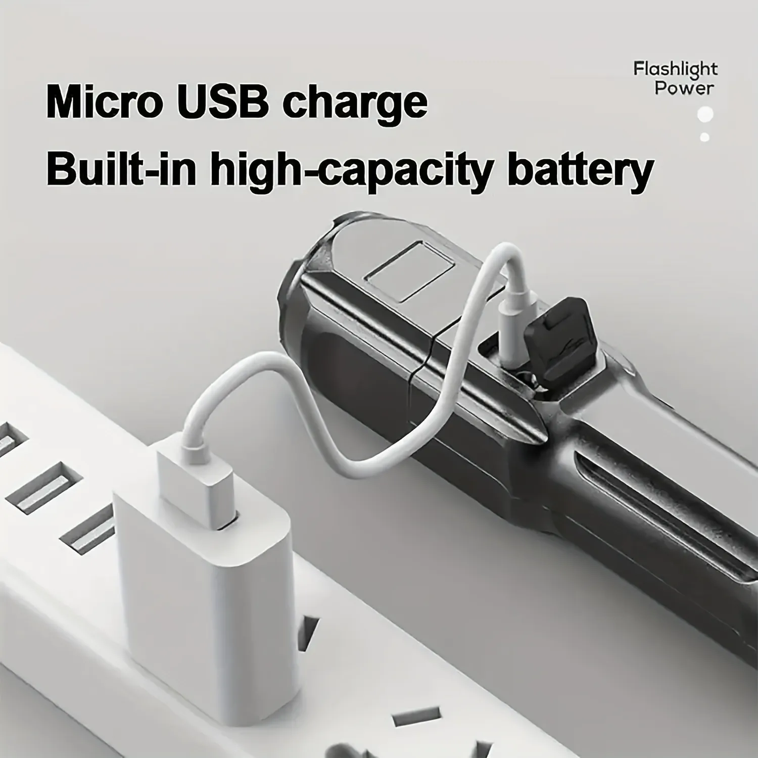 Portable USB Rechargeable Zoomable Usb C Rechargeable Flashlight With ...