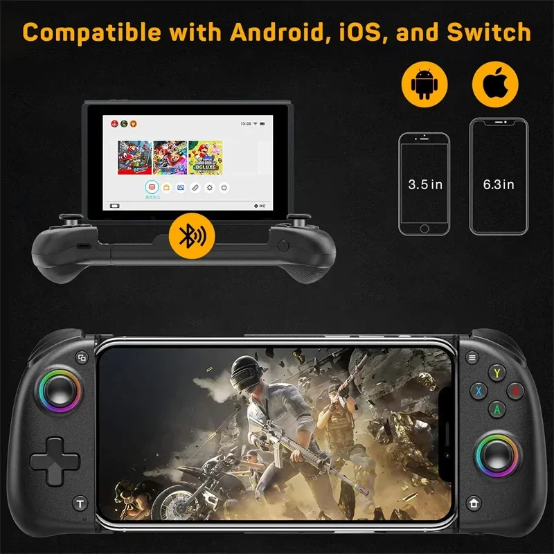 DHgate.com:LinYuvo KW03 Telescopic Phone Game Controller: 7-Color Turbo ...