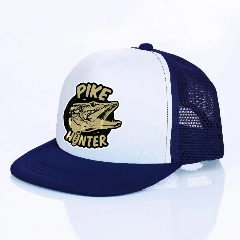 Northern Pike Fishes Oval Logo Adult Baseball Cap Breathable Snapback ...