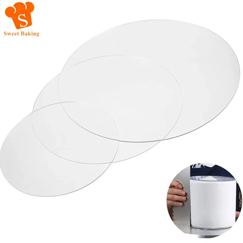 Acrylic Cake Decorating Discs - Round Clear Toppers and Base Disks for ...