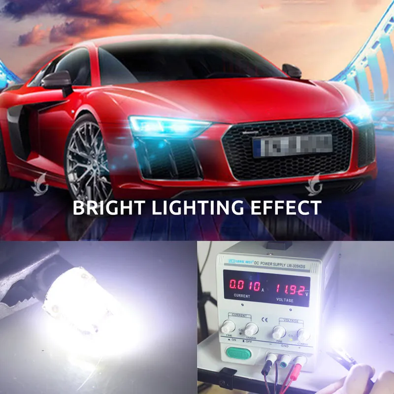 T5 Wedge LED Bulb Car Interior Light Kit - 10-Piece COB 2SMD Wedge ...