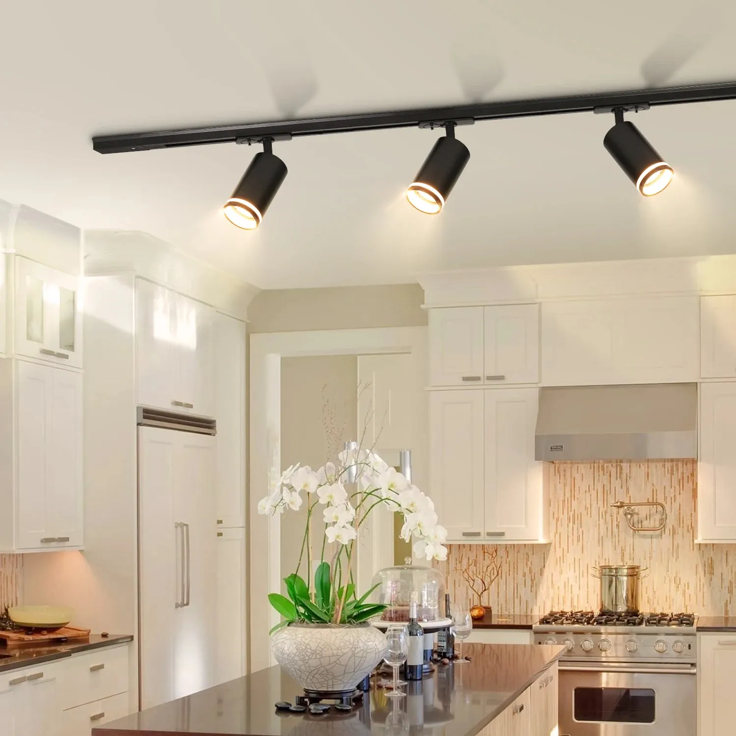 LED Ceiling Track Lighting Kitchen GU10 Ceiling Spot Light Fixture For ...