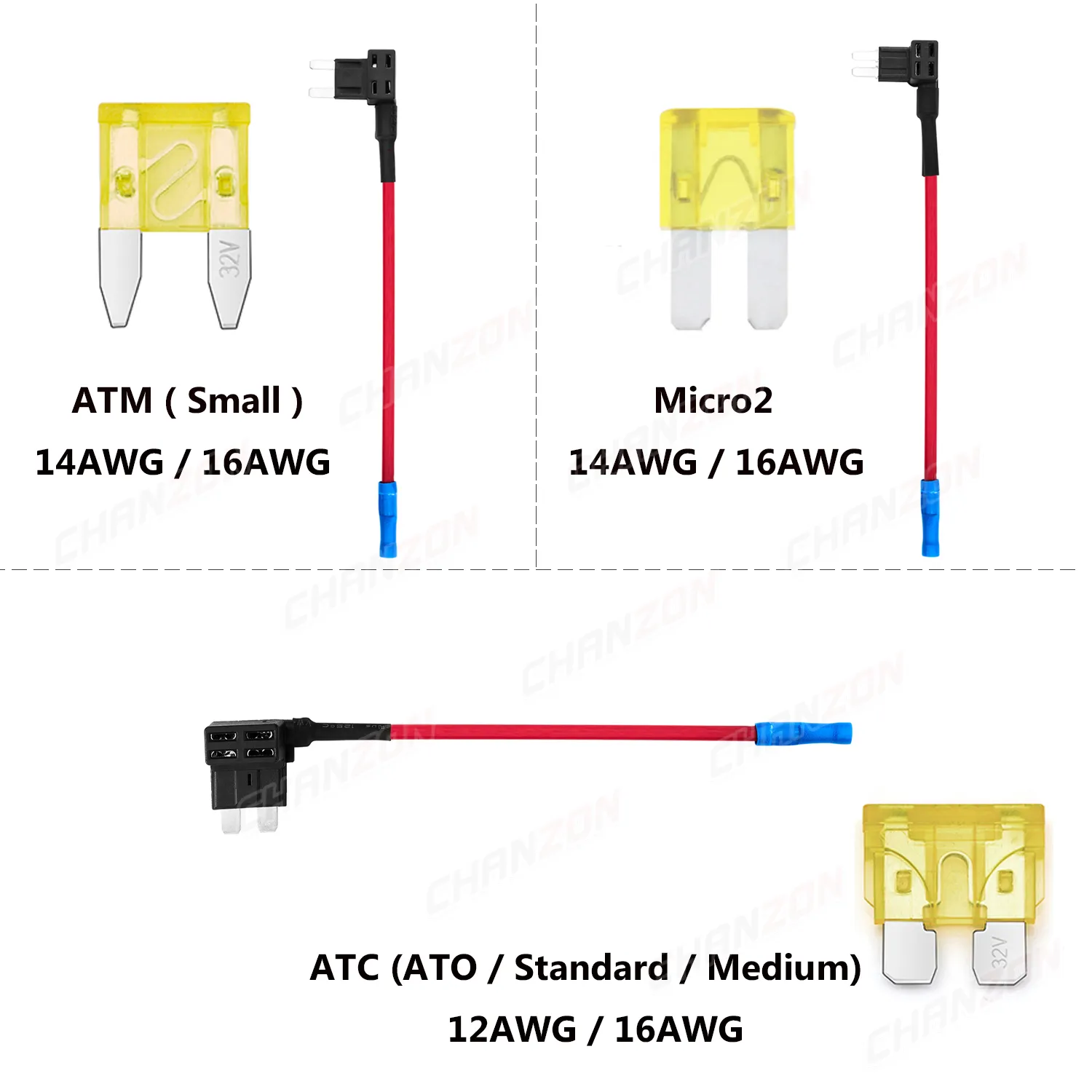 Dual Car Fuse Holder Add-A-Circuit Tap Adapter - ATM/ATC/Small/Micro2 ...