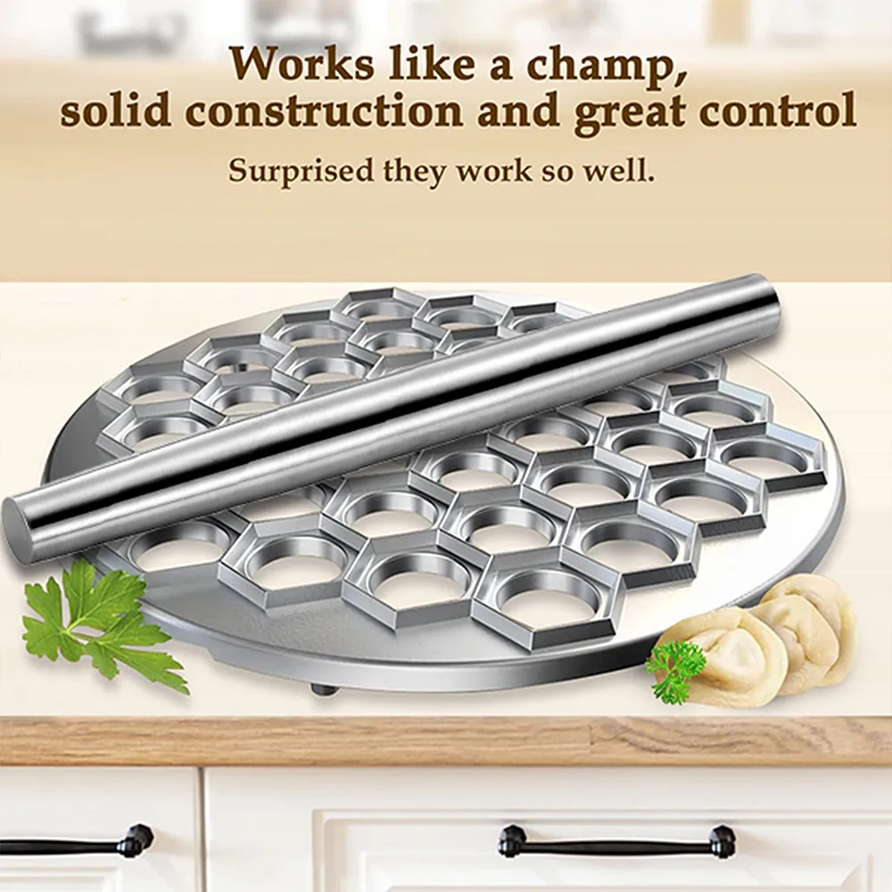DHgate.com:37-Hole Aluminum Pelmeni Dumpling Maker Mold for Authentic ...