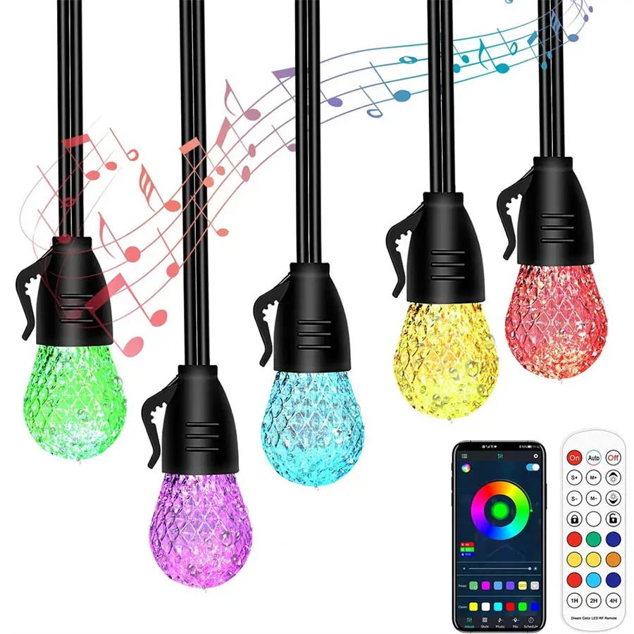 DHgate.com:Smart S14 Outdoor String Lights - RGBW Patio Fairy Light ...