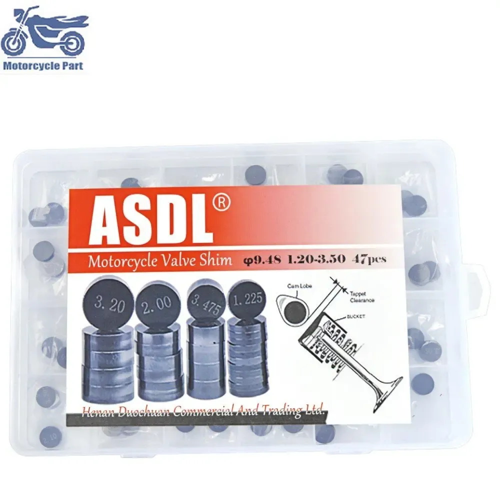 Complete 47-Piece Motorcycle Engine Adjustable Valve Shim Refill Kit ...