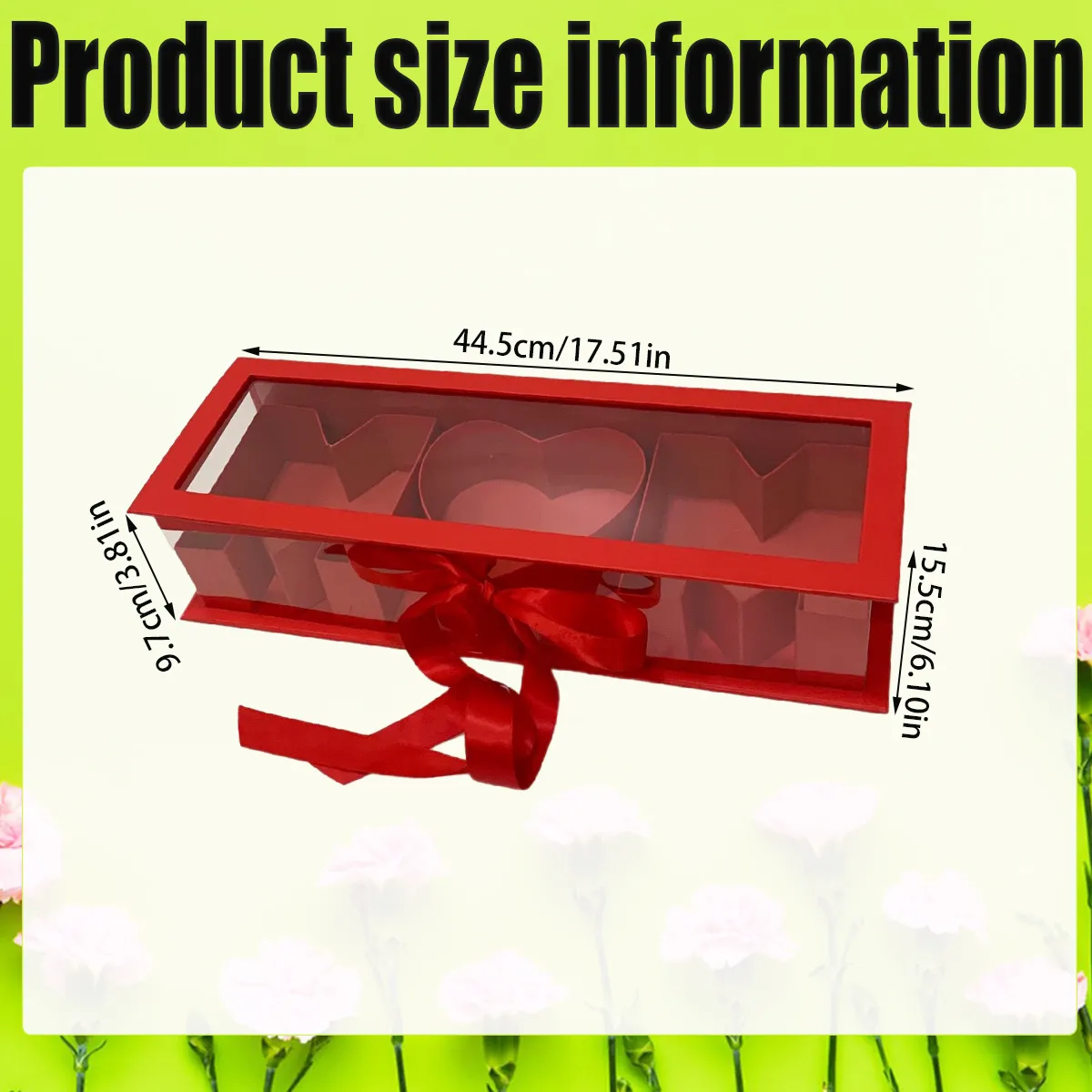 Clear Plastic Gift Boxes MoM Shaped Cardboard Flower Boxes With Window ...