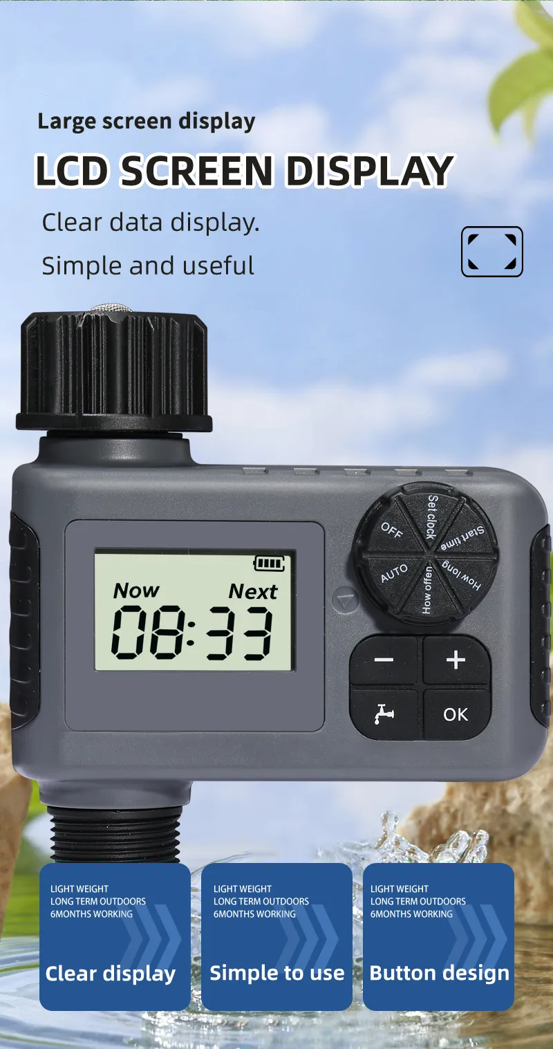 Automatic Garden Water Timer System, Green Sprinkler Irrigation ...
