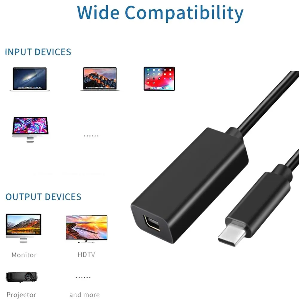 Nku USB-C to Mini DisplayPort Converter, USB 3.1 Type-C Thunderbolt 3 ...