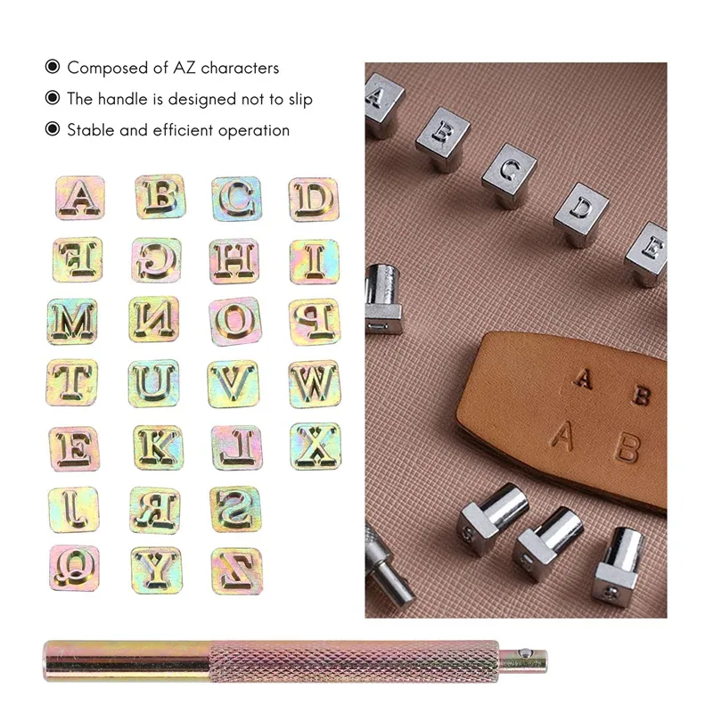 Durable Steel Alphabet Stamps Punch Set for Custom Leather Craft ...