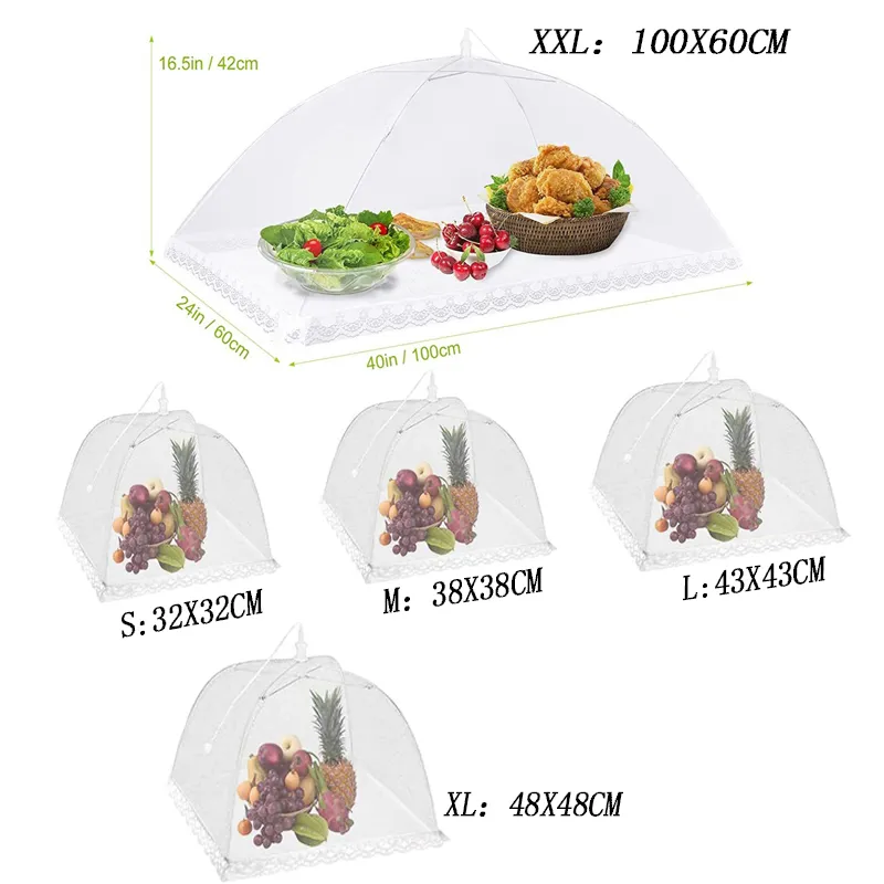 Mesh Food Covers for Kitchen, Foldable Anti-Fly Insect Protection for ...