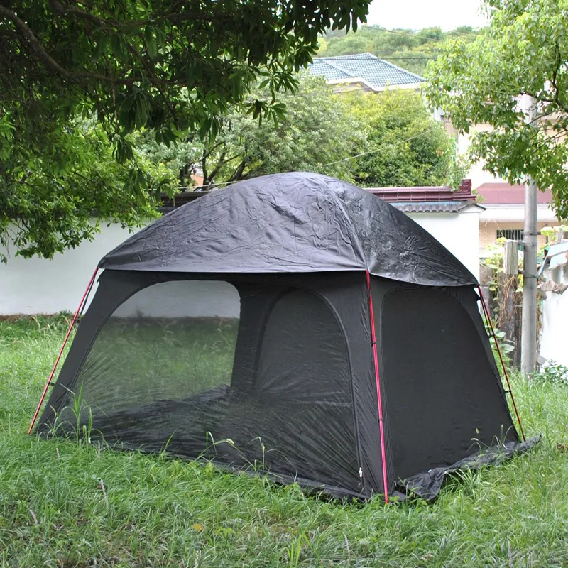DHgate.com:2024 6-Person Luxury Black Castle Tent, 320cm Width, 210cm ...