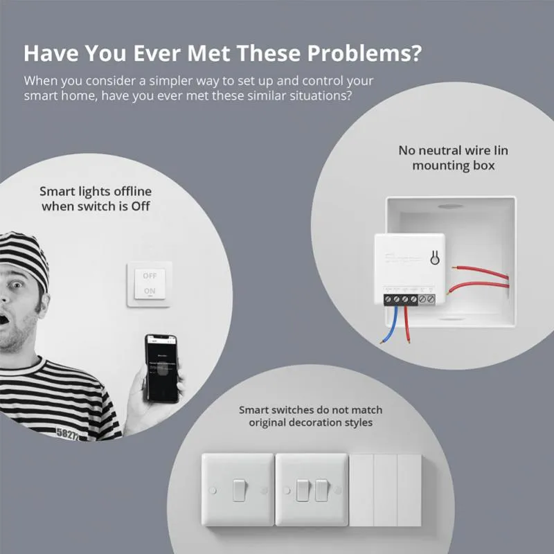 Mini Smart Socket: Compact Remote Control Switch 16A, No Neutral ...