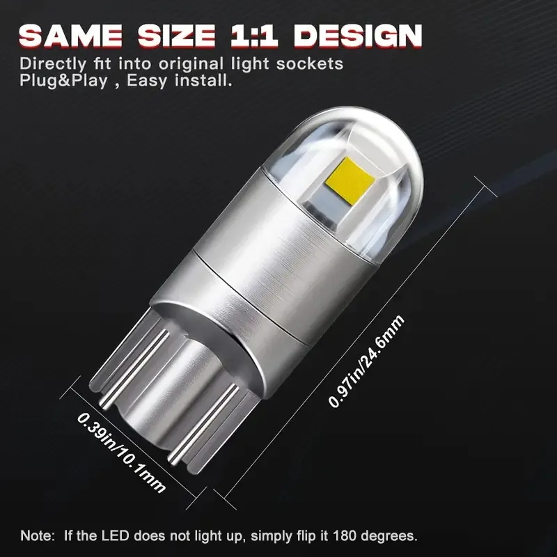 7000K White 3030 2SMD LED Car Interior Bulbs for Dome Map Door Courtesy ...
