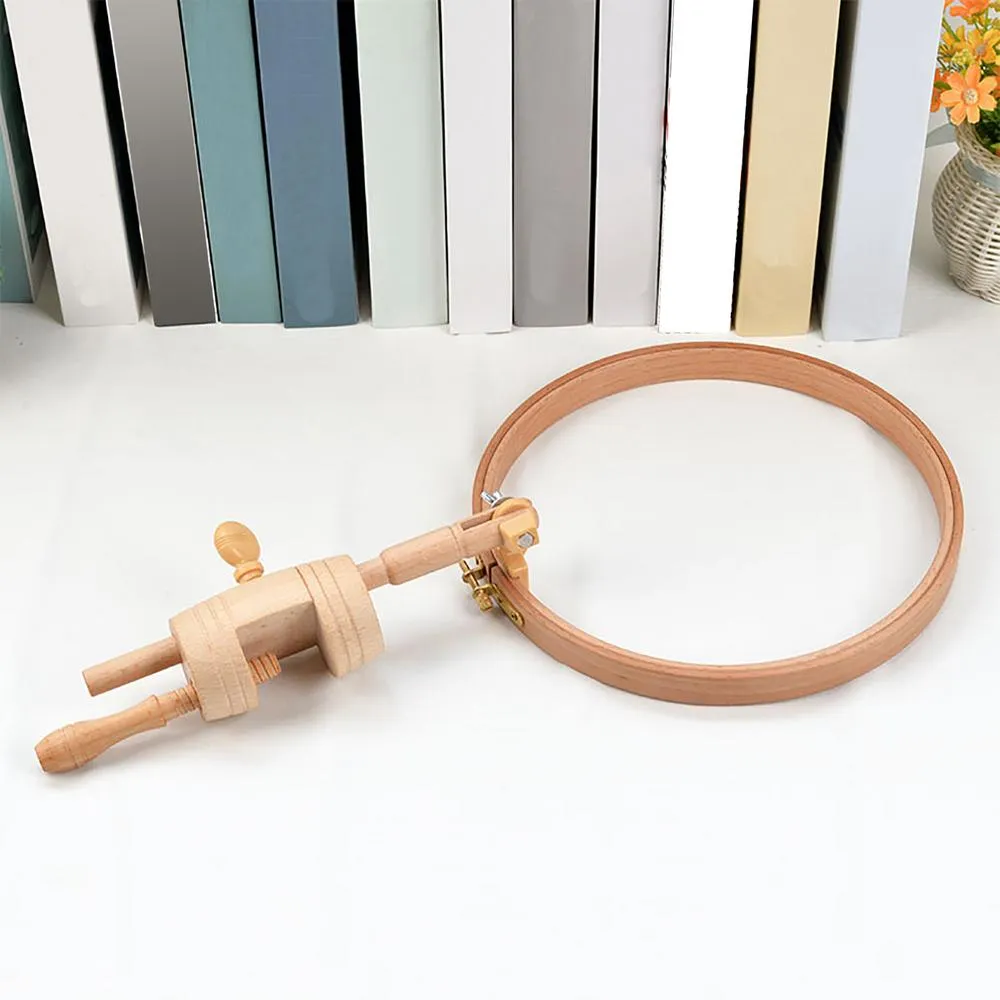 Premium Adjustable Embroidery Hoop Stand with Tabletop Clamp - Beech ...