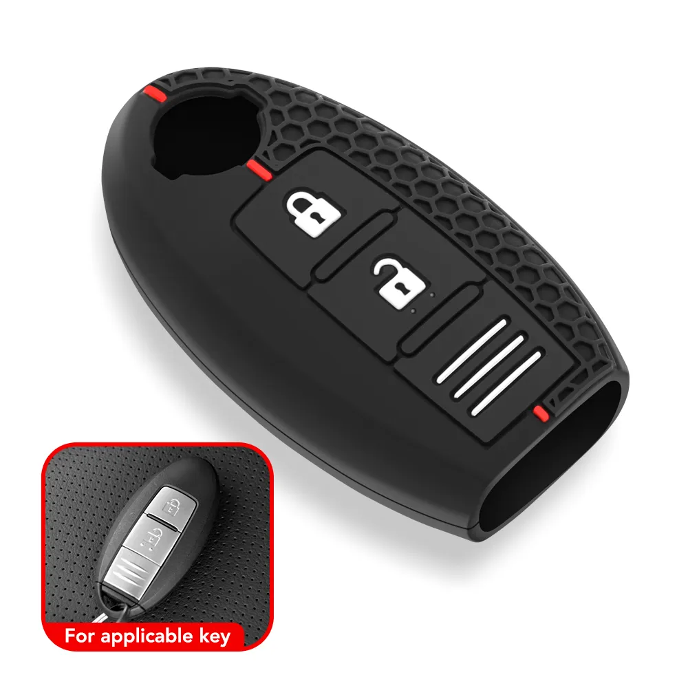 DHgate.com:Upgraded Silicone Key Fob Cover for Nissan Car Keys, Protective Case Holder for ...