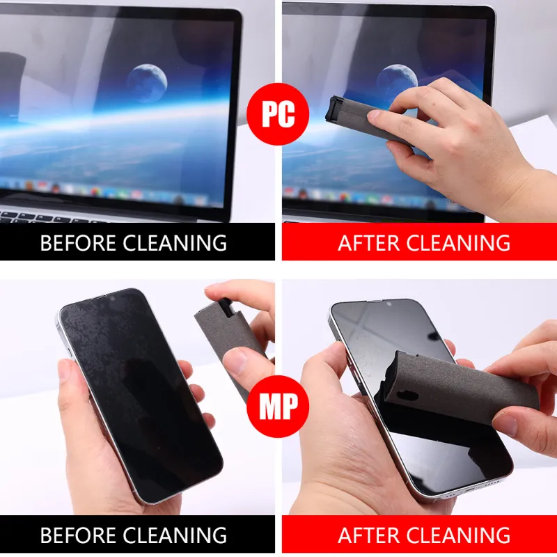 2-Pack Portable Screen Protector Spray Bottle Set - Microfiber Screen ...