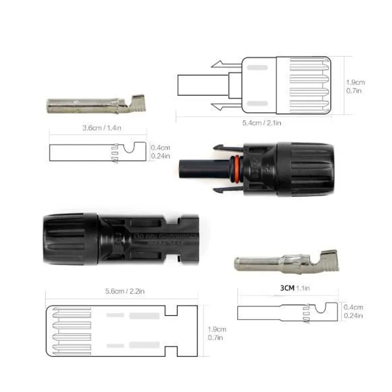 Male Female Electrical Connectors, Of Solar Panel Cable Connectors For ...