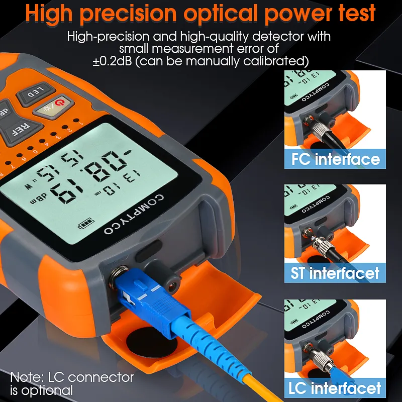 Optical Cable Tester: Handheld Fiber Optic Test Light With Universal ...