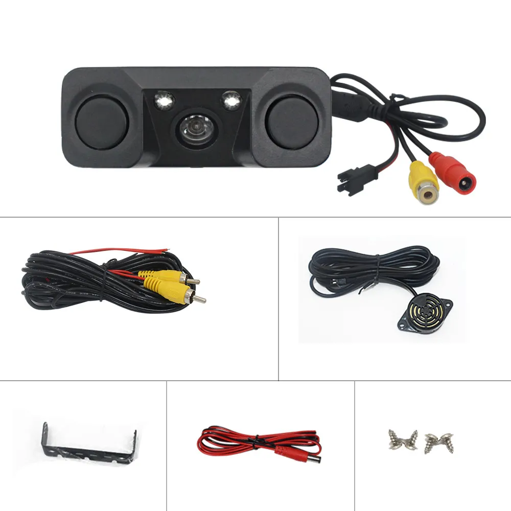 Parking Radar Car Camera System: 3 In 1 Visual Rear View Camera With ...