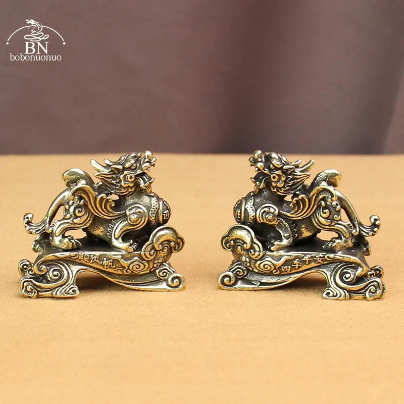 Antique Bronze Chinese Mythical Beast statue of...